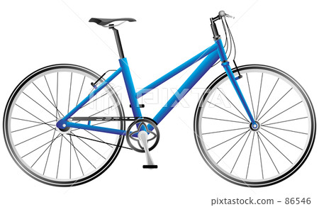 Bicycle (blue) - Stock Illustration [86546] - PIXTA