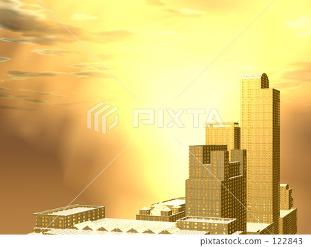 Yellow light building - Stock Illustration [122843] - PIXTA