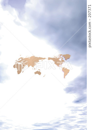 A floating world map - Stock Illustration [207371] - PIXTA