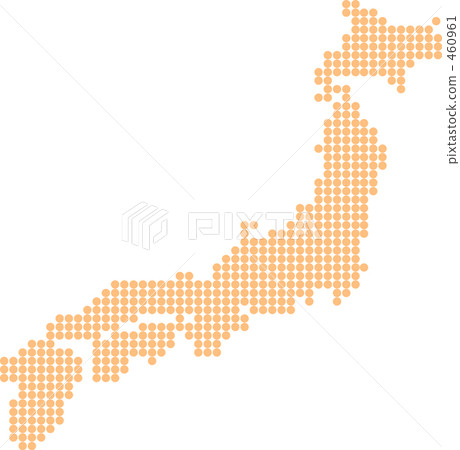 Japan map (dot) - Stock Illustration [460961] - PIXTA