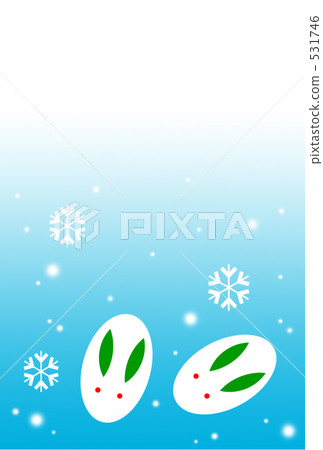 Snow rabbit # 2 - Stock Illustration [531746] - PIXTA