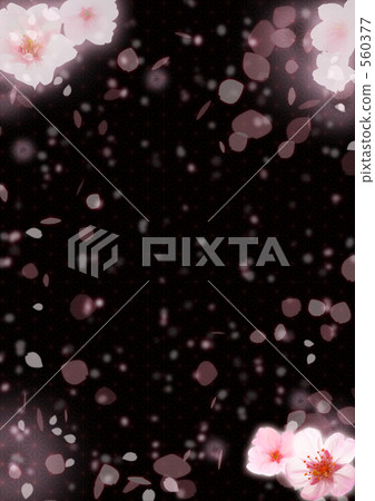 Sakura pattern black - Stock Illustration [560377] - PIXTA