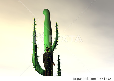 Cactus man - Stock Illustration [651852] - PIXTA