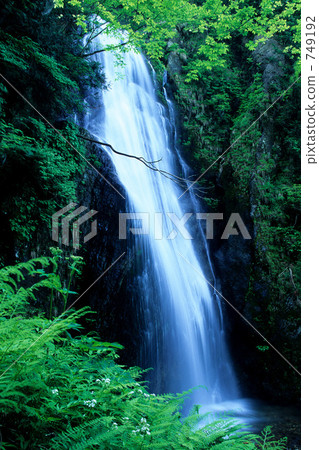 Retrospective waterfall (Semboku city, Akita... - Stock Photo [749192 ...