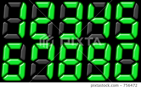 Digital number Green - Stock Illustration [756472] - PIXTA