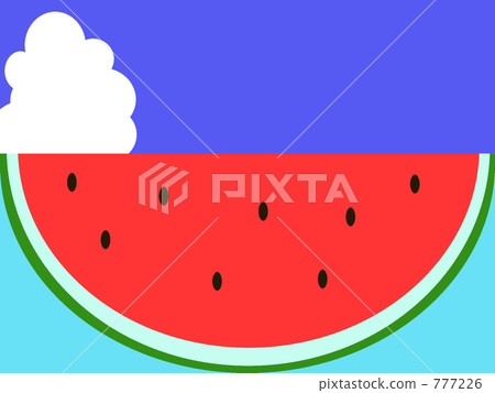 Cut watermelon (light blue) - Stock Illustration [777226] - PIXTA