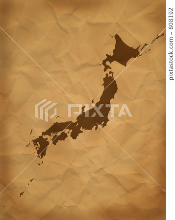 Japan Map Map Japan Archipelago Map Waste Paper... - Stock Illustration ...