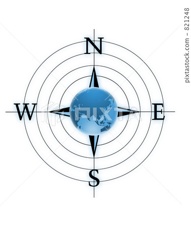 Earth and compass - Stock Illustration [821248] - PIXTA