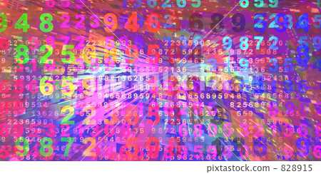 Overlap of red numbers - Stock Illustration [828915] - PIXTA