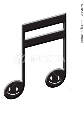 Musical note face appearance - Stock Illustration [845079] - PIXTA