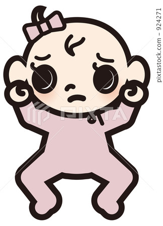 Baby girl - sullen - Stock Illustration [924271] - PIXTA