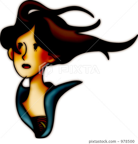 An expressionless woman - Stock Illustration [978500] - PIXTA
