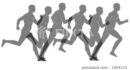 Group Running Silhouette