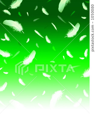 Dancing scattering feather green - Stock Illustration [1050080] - PIXTA