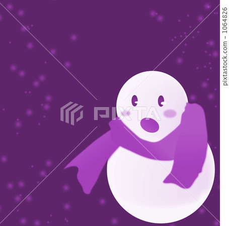 Purple Snowman - Stock Illustration [1064826] - PIXTA