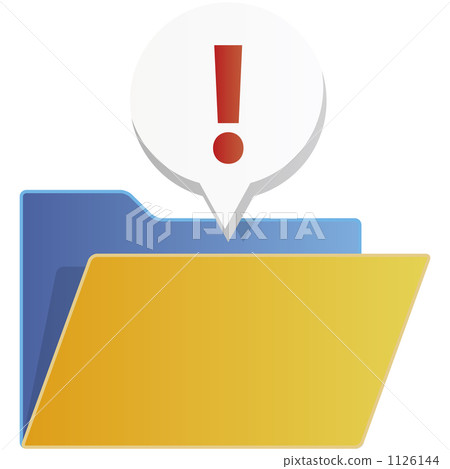 folder, exclamation marks, exclamation mark - Stock Illustration ...