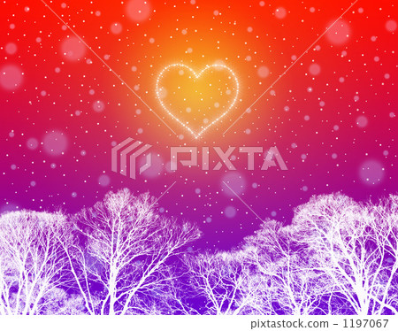 heart, hearts, snowfall - Stock Illustration [1197067] - PIXTA