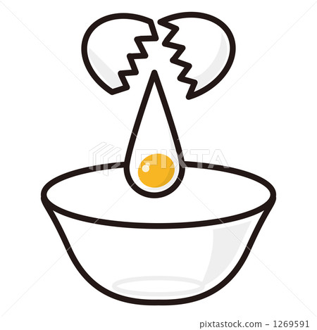 Break an egg - Stock Illustration [1269591] - PIXTA