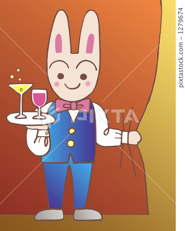 Rabbit waiter - Stock Illustration [1279674] - PIXTA