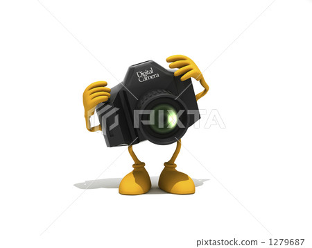 Digital camera character - Stock Illustration [1279687] - PIXTA
