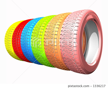 Colorful tire - Stock Illustration [1336217] - PIXTA