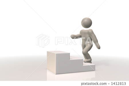 Image of the person rising up the stairs - Stock Illustration [1412813 ...