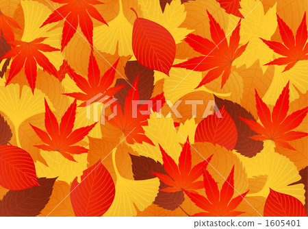 Autumn leaves on one side autumn - Stock Illustration [1605401] - PIXTA