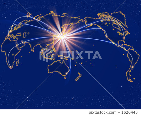 The world map of the night - Stock Illustration [1620443] - PIXTA