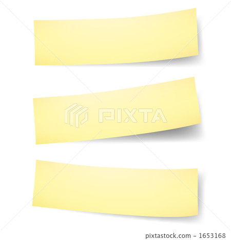 Sticky note heading type yellow - Stock Illustration [1653168] - PIXTA