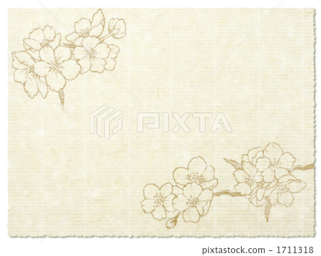 Japanese paper card 02 Sakura - Stock Illustration [1711318] - PIXTA