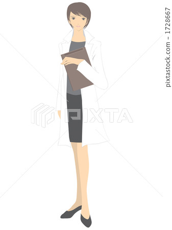 A lady in white - Stock Illustration [1728667] - PIXTA