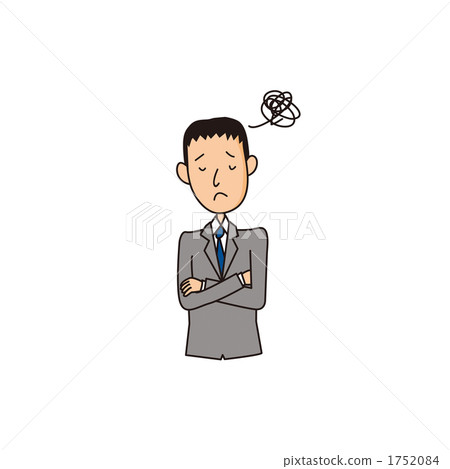Illustration of a young man who is troubled - Stock Illustration ...