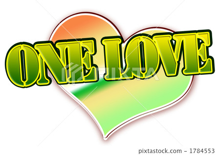 ONE LOVE Heart Plate - Stock Illustration [1784553] - PIXTA