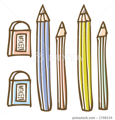 writing instrument, stationary goods / small... - Stock Illustration ...
