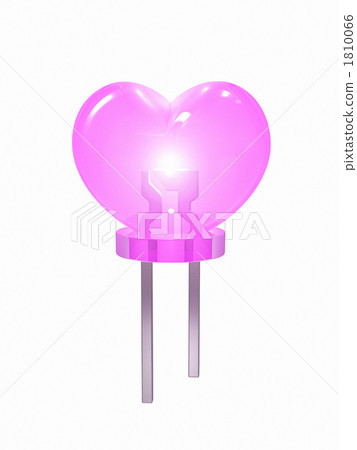 Heart shaped LED white background - Stock Illustration [1810066] - PIXTA