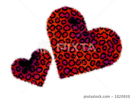 Leopard Pattern Red Far Heart - Stock Illustration [1820938] - PIXTA