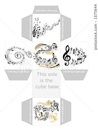 PAPER-CUBE (note) - Stock Illustration [1875644] - PIXTA