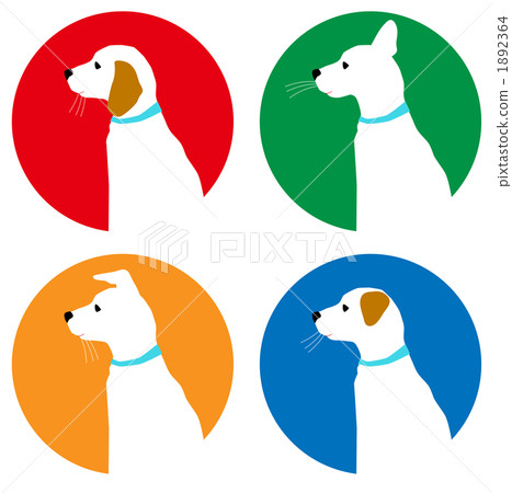 Four dogs - Stock Illustration [1892364] - PIXTA