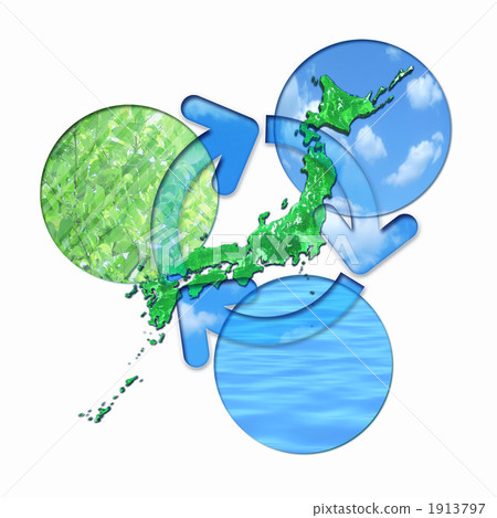 Eco · Recycle Mark / Japan Map - Stock Illustration [1913797] - PIXTA