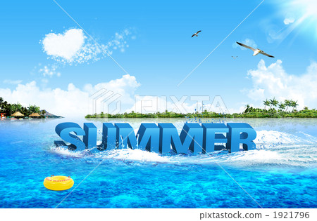 Summer Beach _ c _ 854991 - Stock Illustration [1921796] - PIXTA