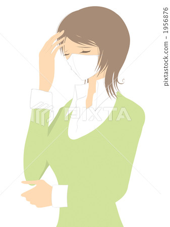 A woman with poor health - Stock Illustration [1956876] - PIXTA