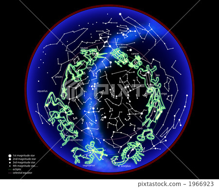 Major constellations seen from Japan - Stock Illustration [1966923] - PIXTA