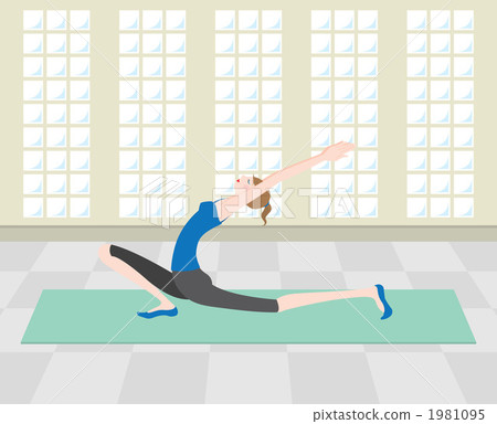 Girl stretching - Stock Illustration [1981095] - PIXTA