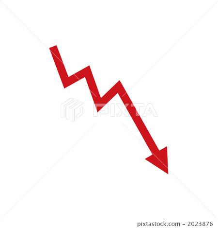 Graph of descending slope - Stock Illustration [2023876] - PIXTA