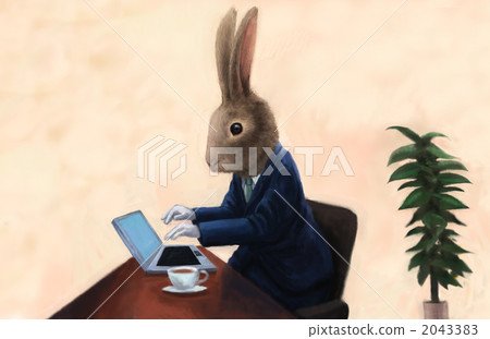 Working rabbit - Stock Illustration [2043383] - PIXTA