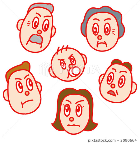 three generations, anger, angry - Stock Illustration [2090664] - PIXTA