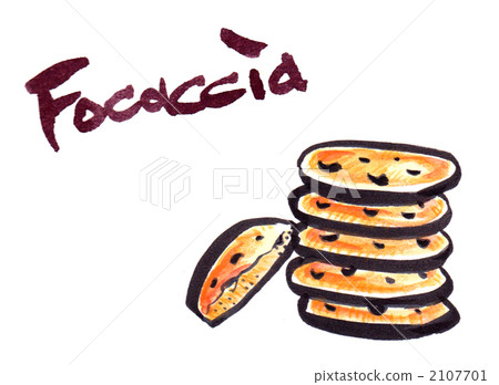 Focaccia writing - Stock Illustration [2107701] - PIXTA