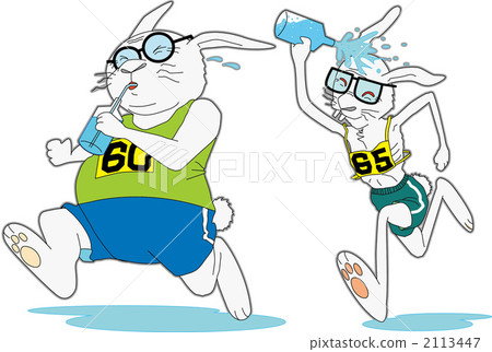 Old rabbit marathon - Stock Illustration [2113447] - PIXTA