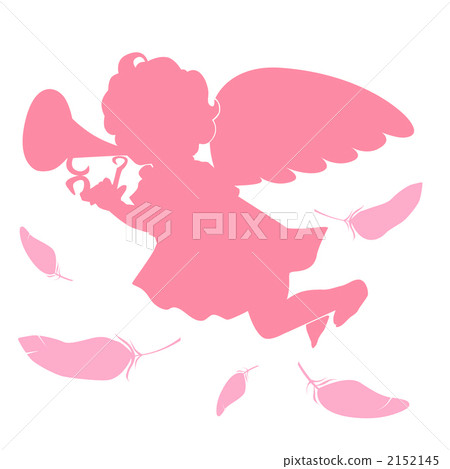 Illustration of an angel and a feather - Stock Illustration [2152145 ...