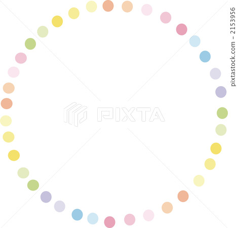 Pastel round frame - Stock Illustration [2153956] - PIXTA